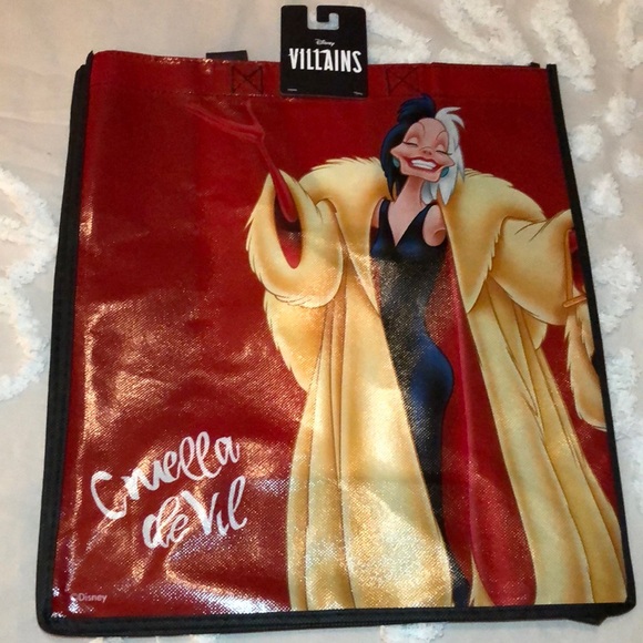 Disney | Bags | Disney Villains Cruella De Vil Reusable Shopping Tote ...